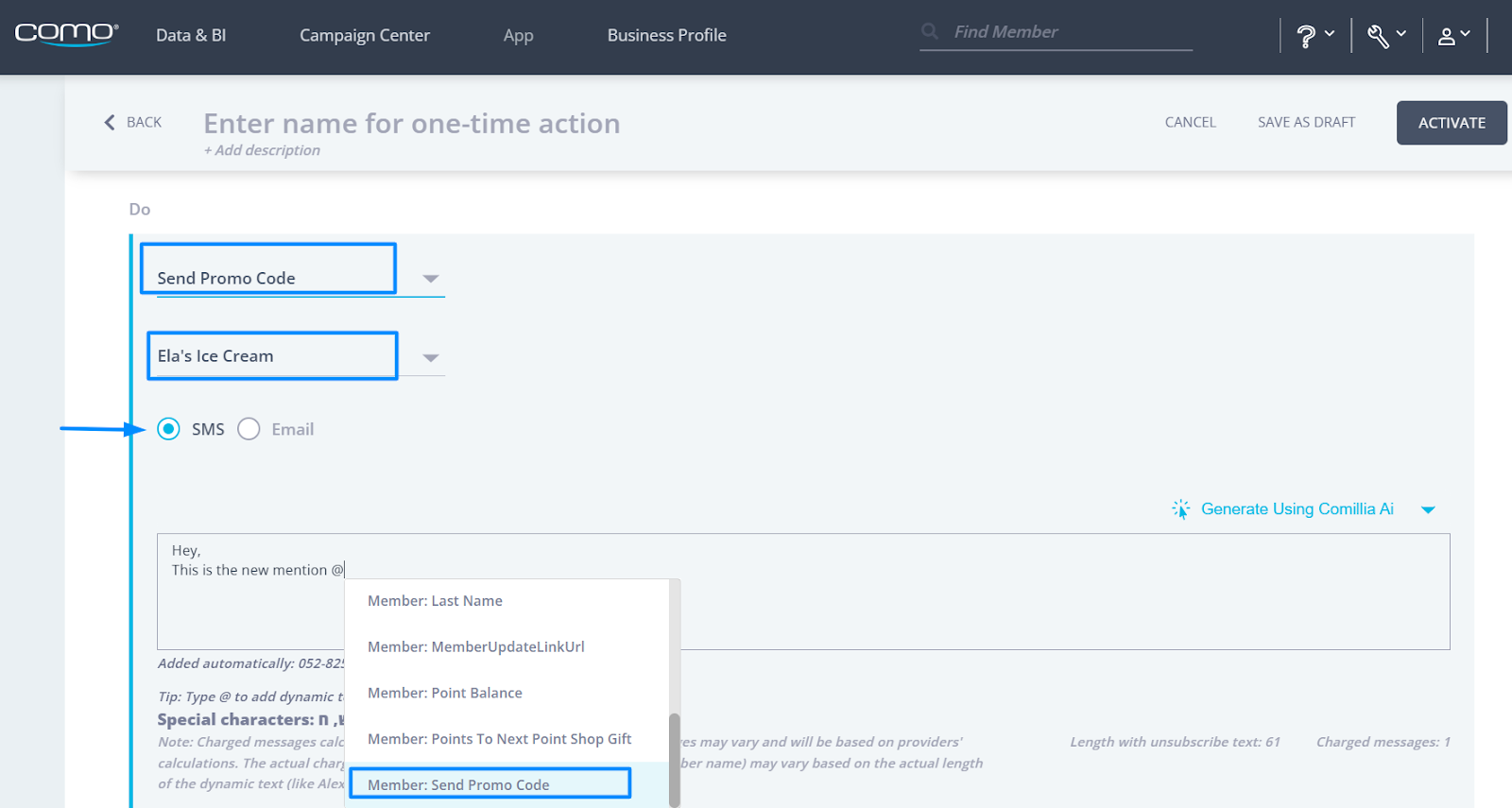 Sending Promo Codes Campaigns – Como Knowledge Center